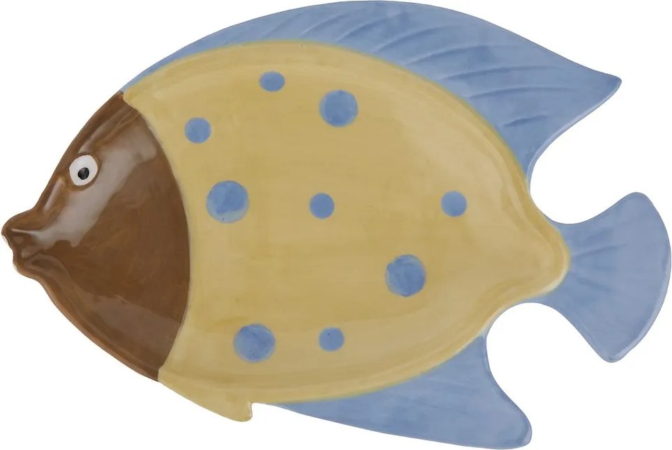 TAVERNA Talíř ryba 18 cm - žlutá
