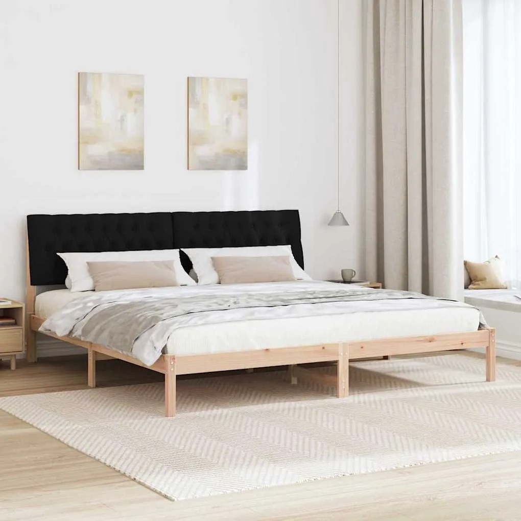 Rám postele s čalouněným čelem s čelo Hnědá 200 x 200 cm 3394380