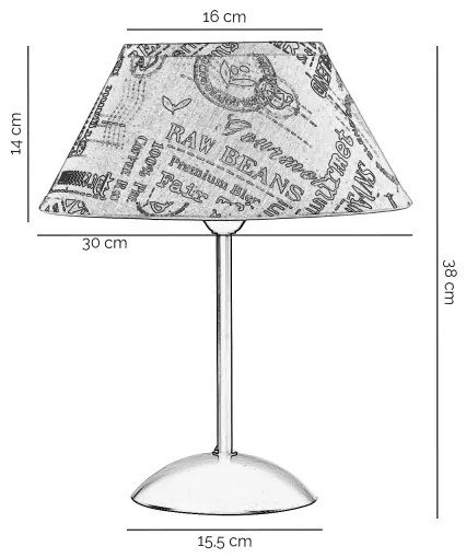 ONLI - Stolní lampa MAIDA 1xE27/15W/230V 38 cm hnědá
