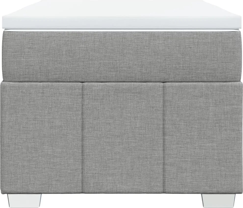 Box spring postel s matrací světle šedá 80 x 200 cm textil 3285428