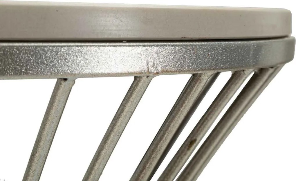 Designový odkládací stolek Zaibunissa 50 cm stříbrný