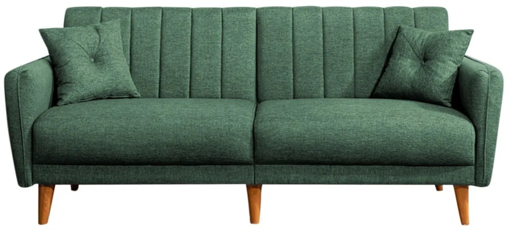 Designová rozkládací sedačka Zayda 210 cm tmavě zelená - II. třída