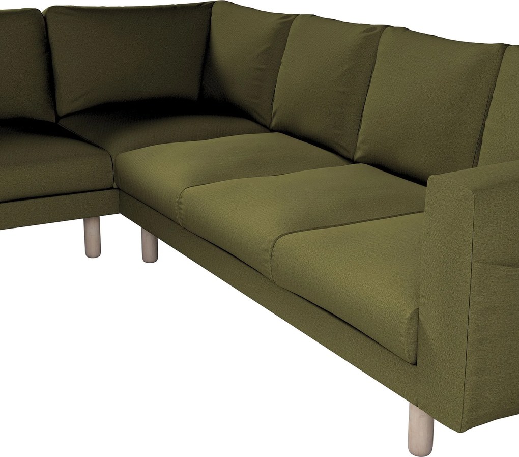 Potah na pohovku IKEA Norsborg rohová 5-místná barva zelená látka pletený vzor