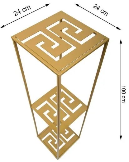 Stojan na květiny 100x24 cm zlatá