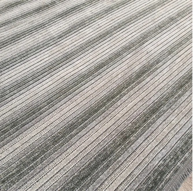 HU Šedý pruhovaný koberec Saloon Grey Rozměr: 50x80 cm