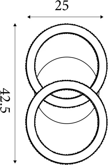 Searchlight 37122CP-LED Stm stropní svítidlo SPECS LED/24W/230V 3000K 25x42,5 cm