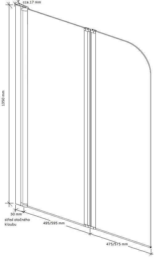 Olsen Spa Vanová zástěna ALVOR BARVA rámu - Chrom/Leštěný hliník (ALU), Rozměr A - 120 cm, Směr zavírání - Univerzální Levé / Pravé, Výplň - Čiré bezpečnostní sklo - 5 mm - BCALVO12CC