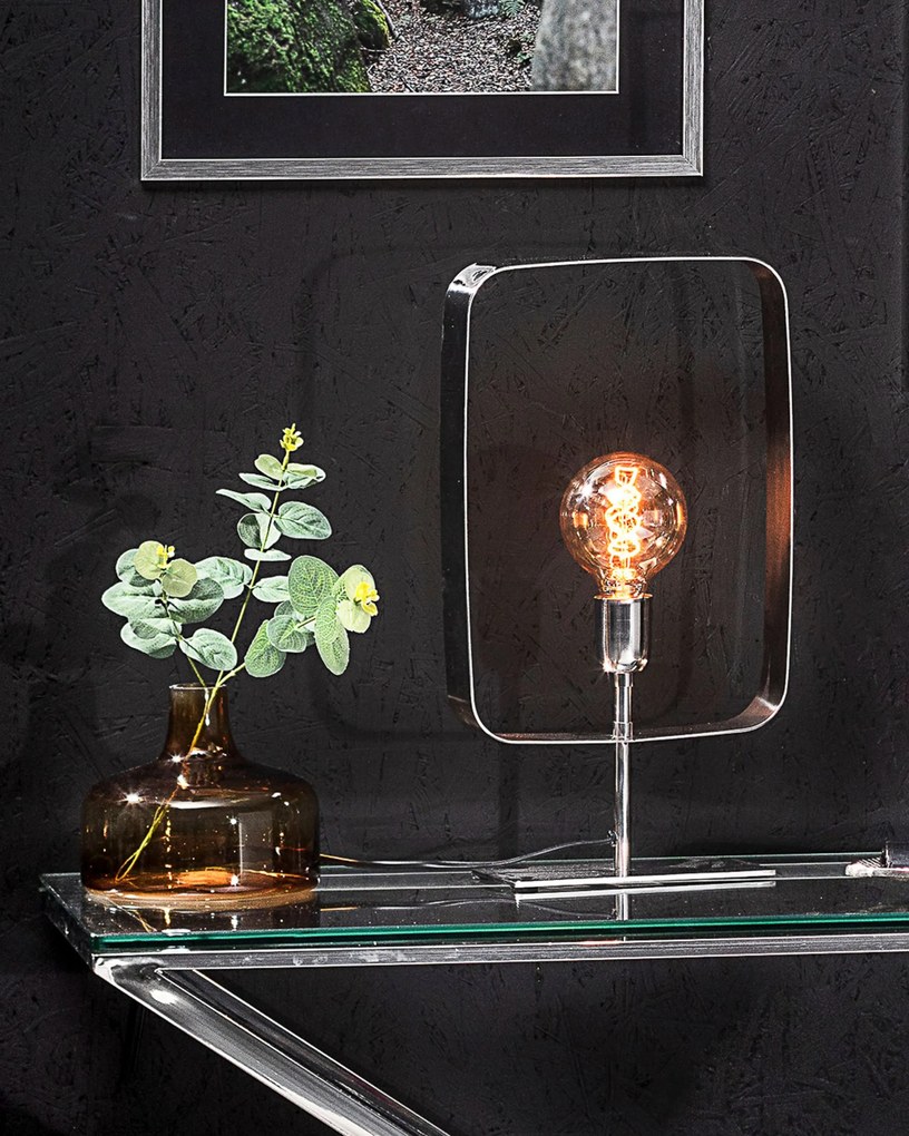 Stolní lampa Theo Silver výška 46 cm
