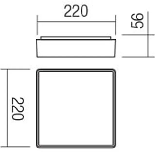 Redo 90157 stropní LED svítidlo Marina tmavě šedé, 12W, 3000K, 22cm