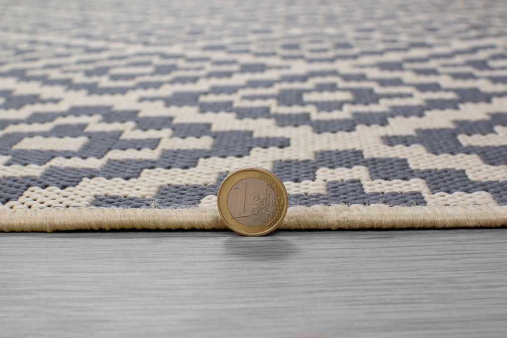 Flair Rugs koberce Kusový koberec Florence Alfresco Moretti Beige/Anthracite čtverec  – na ven i na doma - 200x200 cm