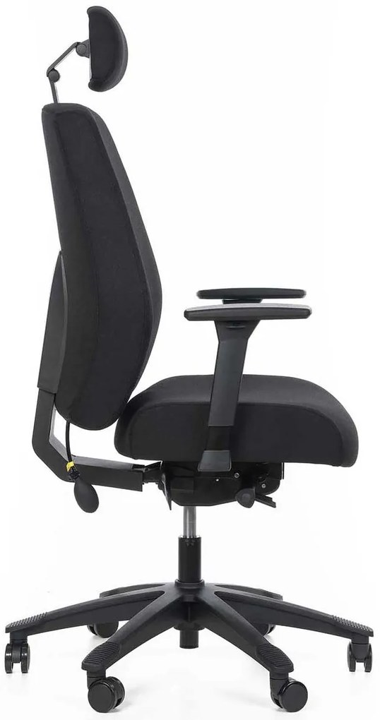 MERCURY Ergonomická kancelářská židle KASTOR - černá látka / nosnost 150 kg