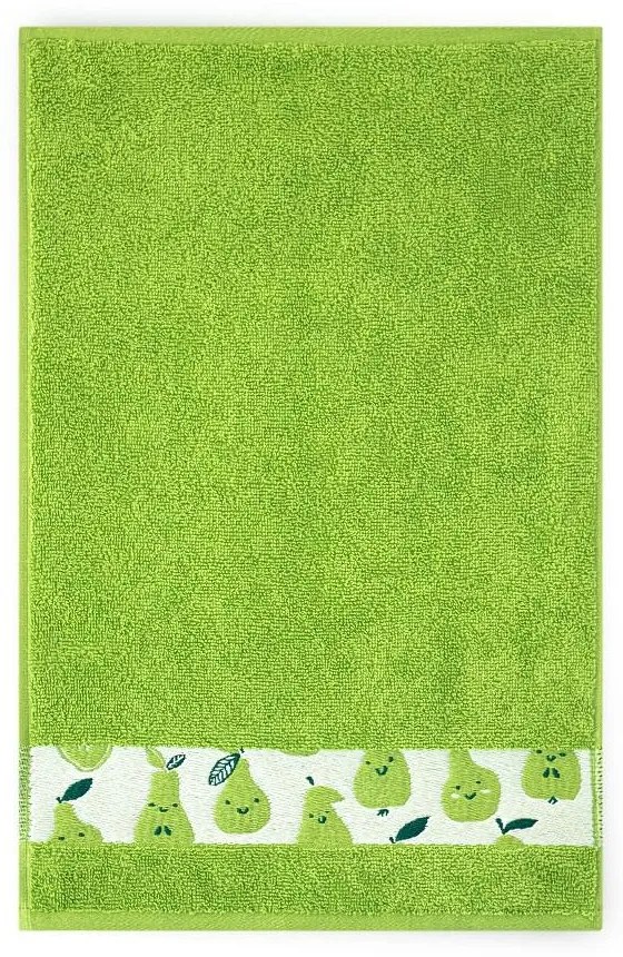 Zwoltex Ručník 30x50 Pea Pear-K9-561 zelený froté bavlněný dětský ručník do školky