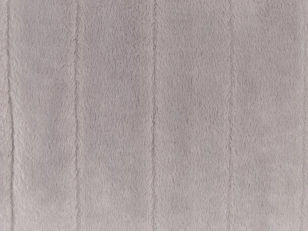 Sada 2 plyšových polštářů 45 x 45 cm šedá PUMILA Beliani