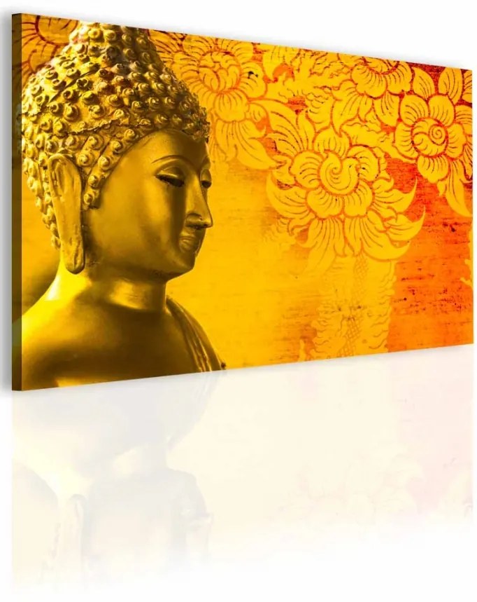Malvis ® Obraz Buddha ve zlaté Velikost (šířka x výška): 90x60 cm