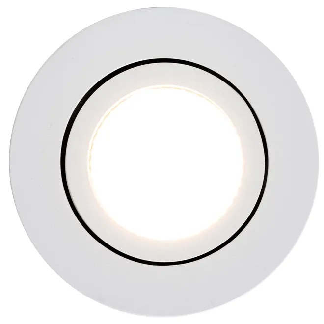 Zapuštěné bodové svítidlo bílé 6,8 cm vč. LED 545 lm stmívatelné IP23 - Gaius
