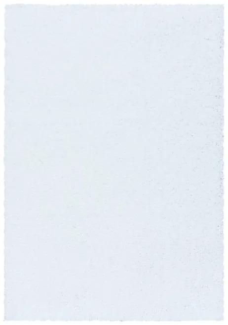 Kusový koberec Sydney shaggy 3000 white Kruh průměr 200 cm