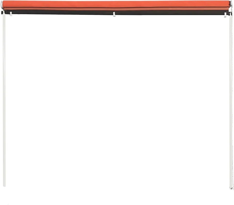 Zatahovací markýza 300 x 150 cm oranžovo-hnědá 145897