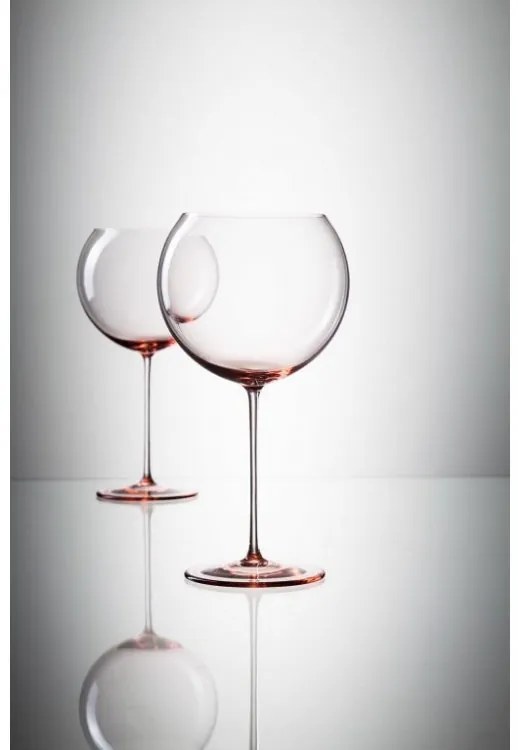 Sklenice na víno - design Lukáš Houdek, růžová, 500 ml