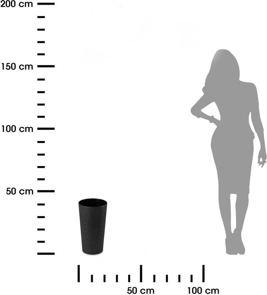 Plastový květináč URBANIKA ECO 36,4x19,6 cm černý