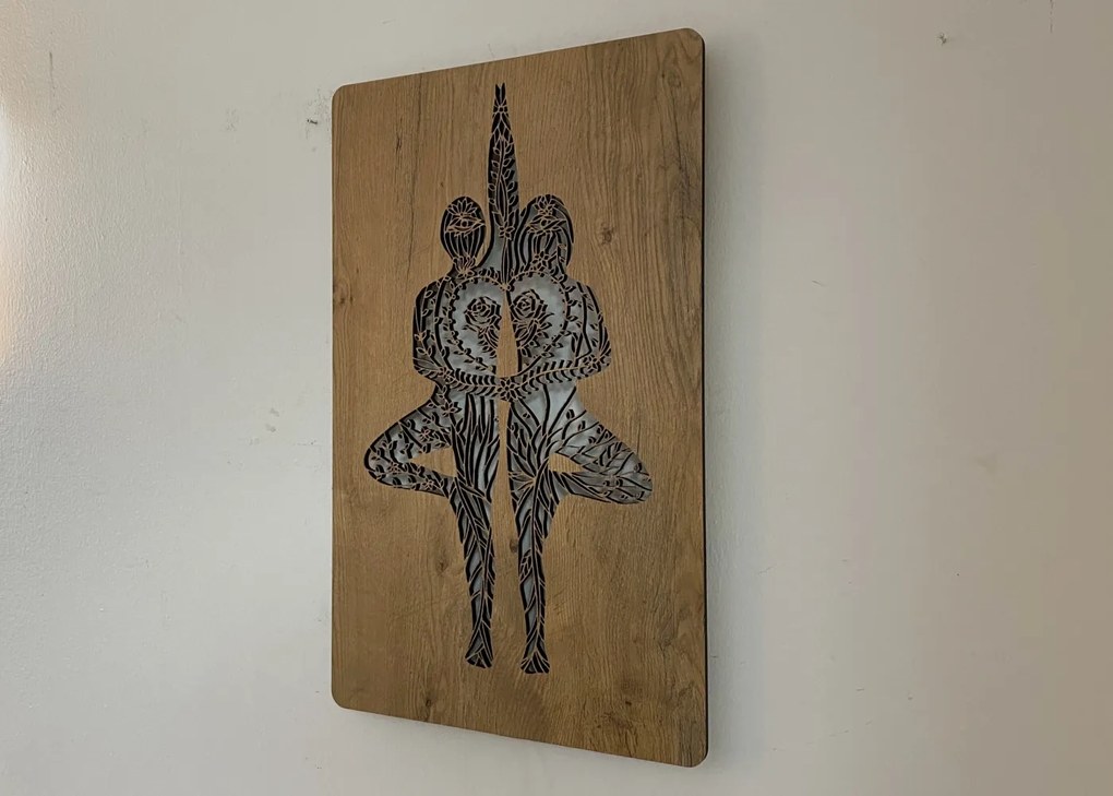 Li-Go "Souznění" světelný obraz 230V 38x62cm provedení povrchu: dub