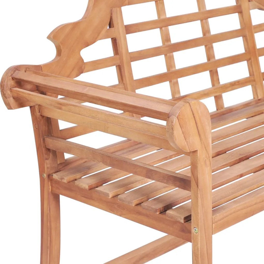 Zahradní Lavice 127 X 58,5 X 92,5 Cm Masivní Teakové Dřevo