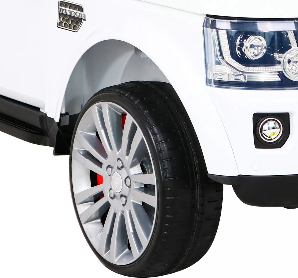 Ramiz Land Rover Discovery elektrické auto pro děti bílé SUV + dálkové ovládání