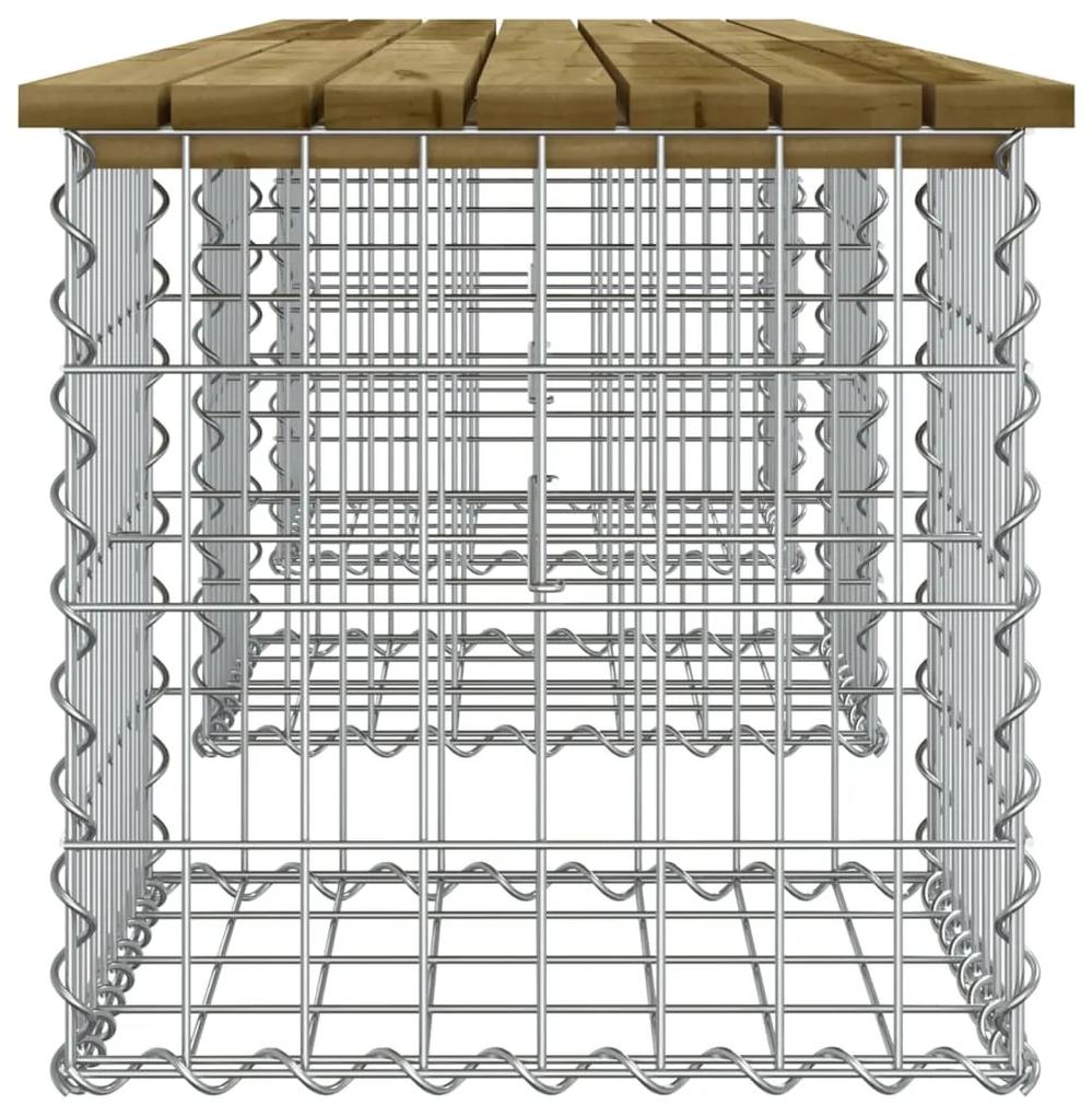 Zahradní lavice gabionový design 203 x 44 x 42 cm borové dřevo