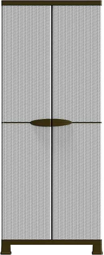 Plastová skříňka 68 x 39 x 171,5 cm ratanový design 337899