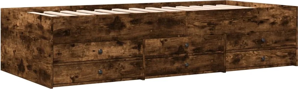 Válenda se zásuvkami bez matrace kouřový dub 75 x 190 cm 3280892