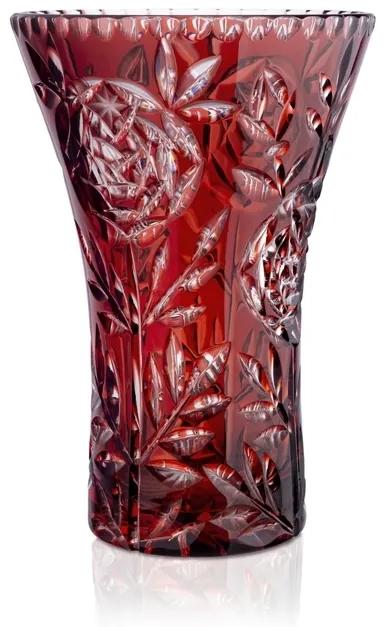 Bohemia Crystal Broušená váza Růže 260mm