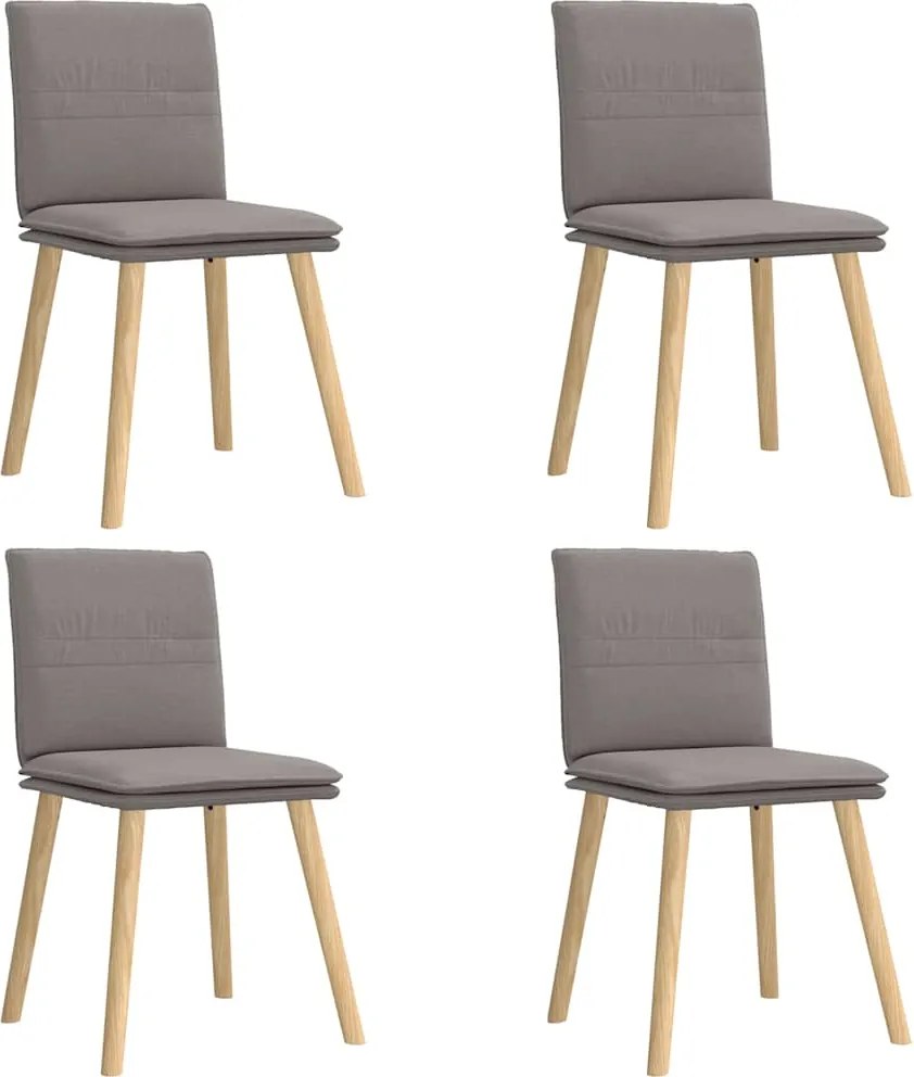 Jídelní židle 4 ks taupe textil 3315361