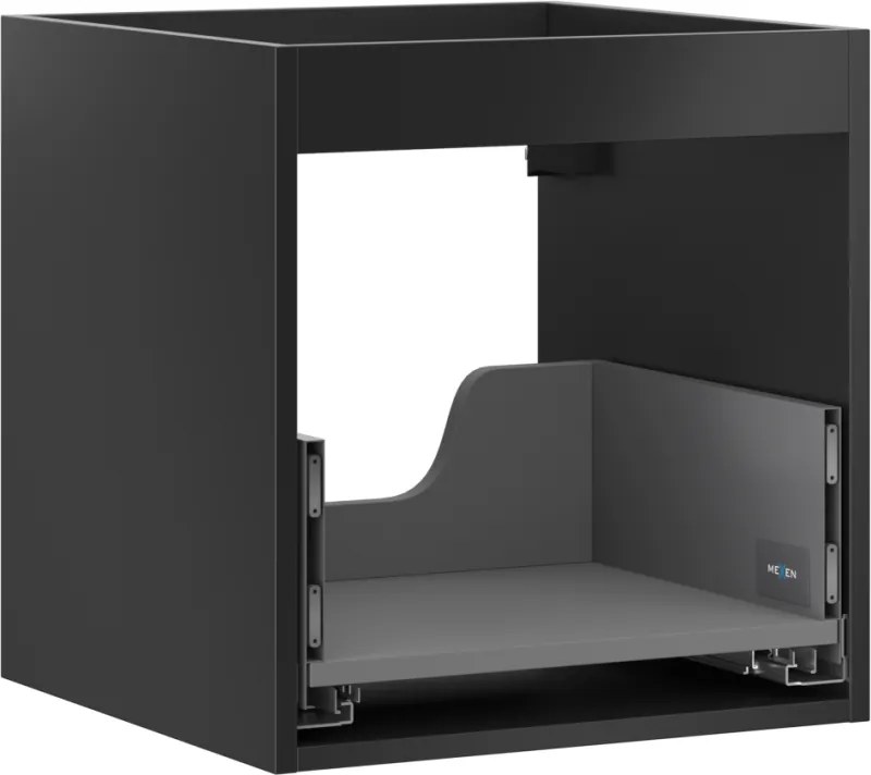 Mexen Box-A, závěsná skříňka 45 cm, 1 zásuvka, černá matná, 91AX0-0450-470-1-71