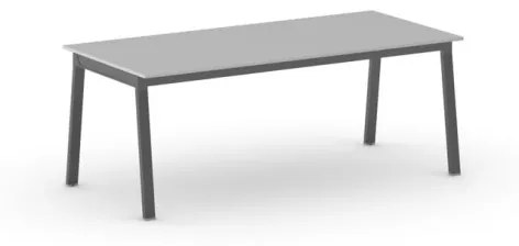 Kancelářský pracovní stůl PRIMO BASIC, černá podnož, 2000 x 900 mm, šedá