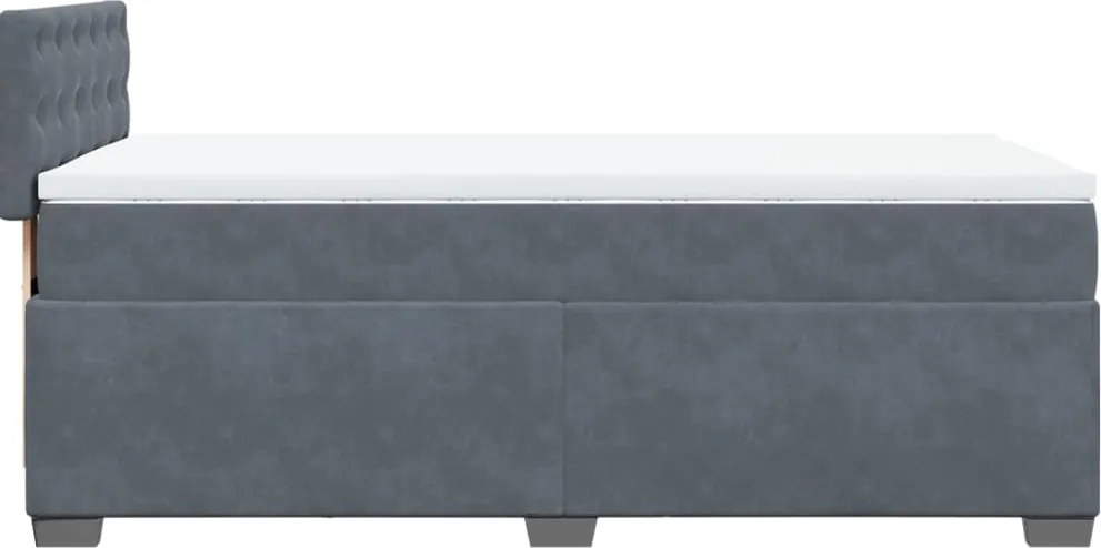 Box spring postel s matrací tmavě šedá Single samet 3288774