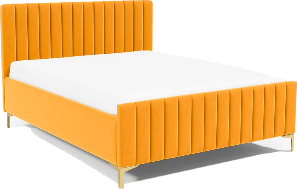 Eka Čalouněná postel SUTRA+ 120x200 cm Barva látky Trinity: Tmavě modrá (Trinity 2331), Úložný prostor: Bez úložného prostoru