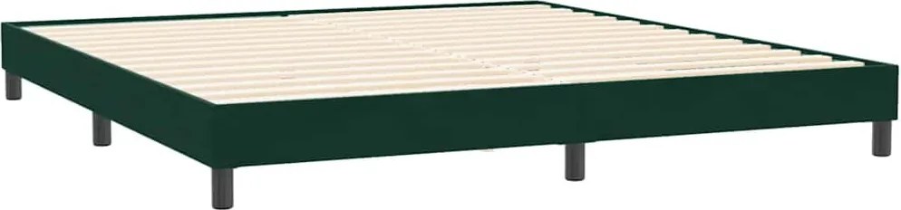 Postel Box Spring bez matrace tmavě zelená 200x210 cm samet 3315846