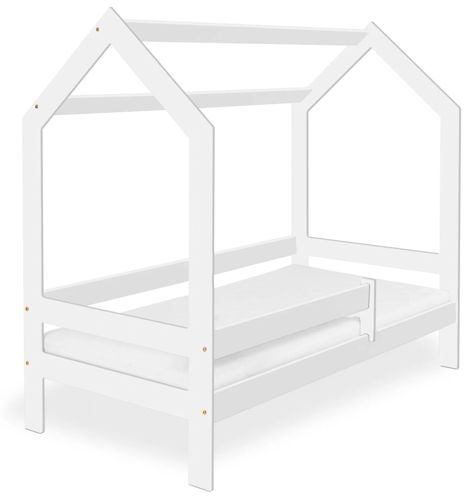 Dětská postel DOMEČEK D3 bílá 80 x 160 cm Rošt: Bez roštu, Matrace: Bez matrace, Úložný box: Bez úložného boxu
