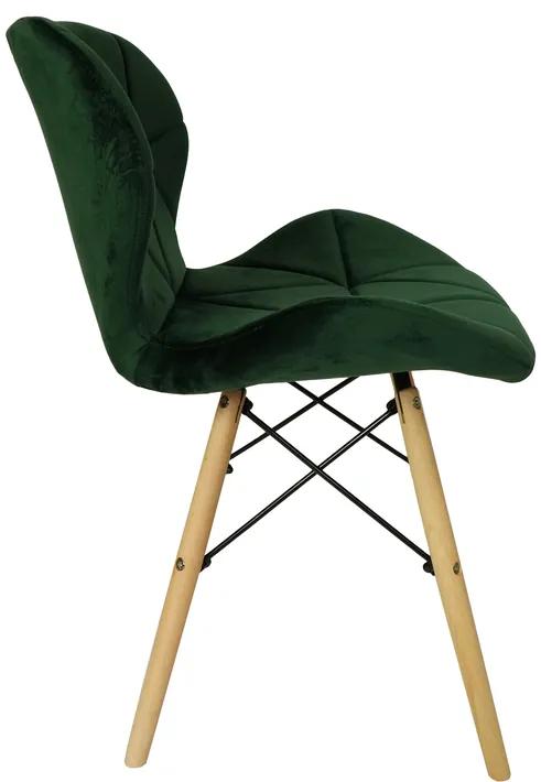 Zelená židle MATIAS VELVET