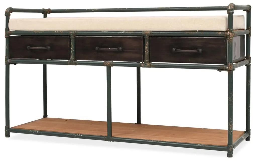 vidaXL Úložná lavice se sedákem 107,5 x 34,5 x 59 cm