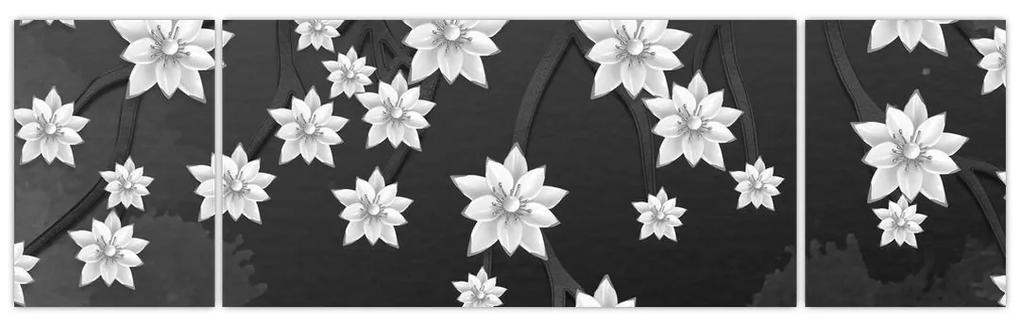 Obraz - Květy na větvích (170x50 cm)