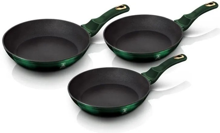 Berlingerhaus pánev s titanovým povrchem, 3 ks, emerald collection