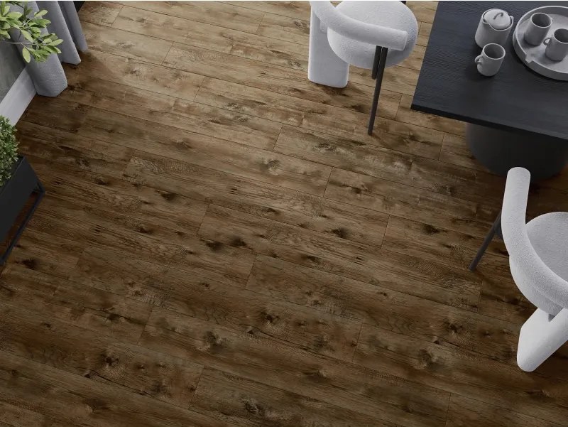 Mexen Orange Beach vzorek SPC vinylových panelů 6,5 mm, podklad IXPE 1,5 mm, 4 V-drážka, Ořech - F1028-S