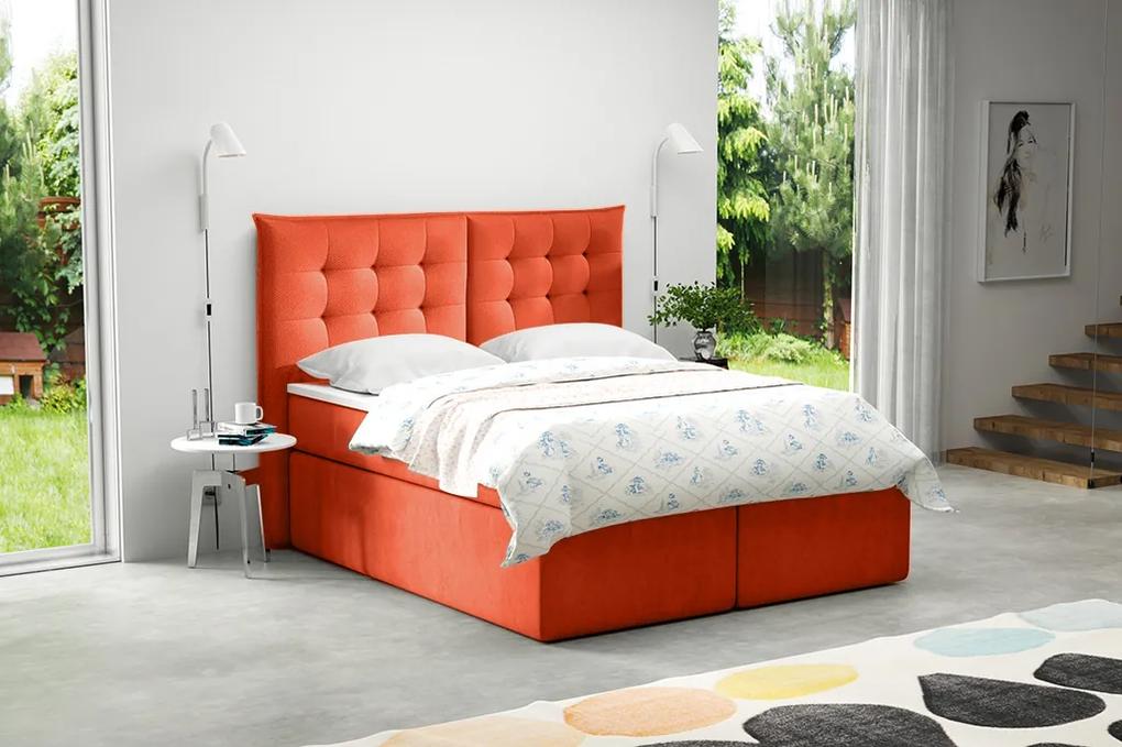 Eka Kontinentální čalouněná postel Soft - Cassablanca (90x200 cm) Barva látky Trinity: (2310) Růžová