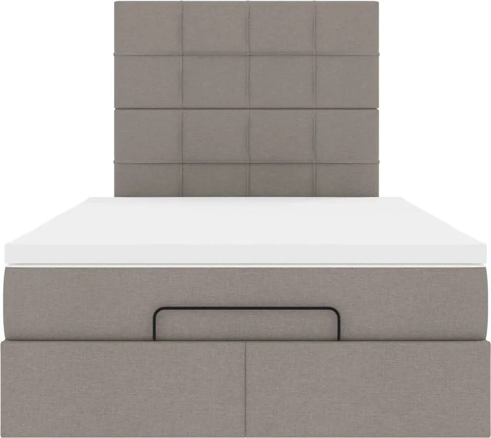 Osmanský rám postele s matrací taupe 120x200cm textil 3313151