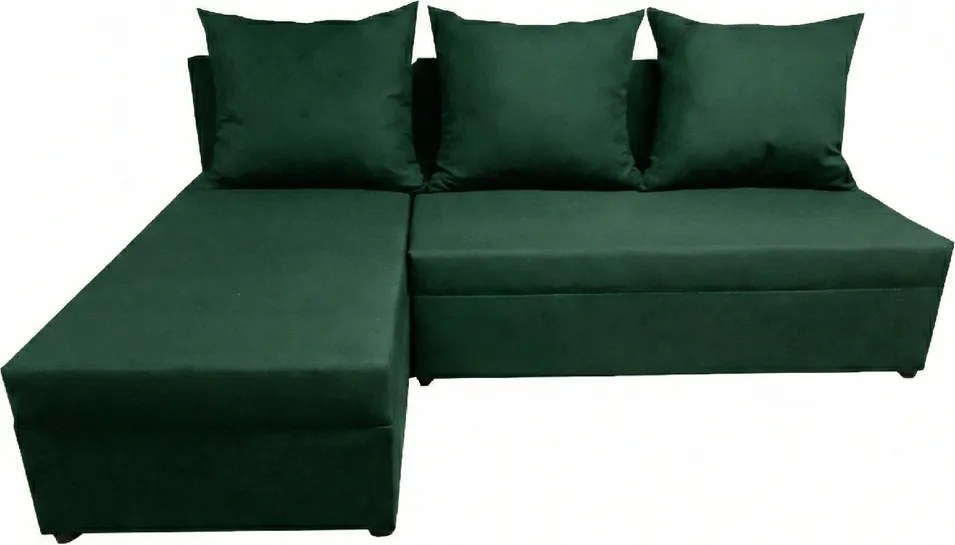 Rohová rozkládací sedací souprava do L VELORIA, 200 cm, s úložným prostorem Roh pohovky: Pravý roh, Barva látky Kronos: Světle modrá (Kronos 31)