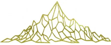 Polygonální nástěnná dekorace skalnatý kopec | SENTOP PR0433 plywood