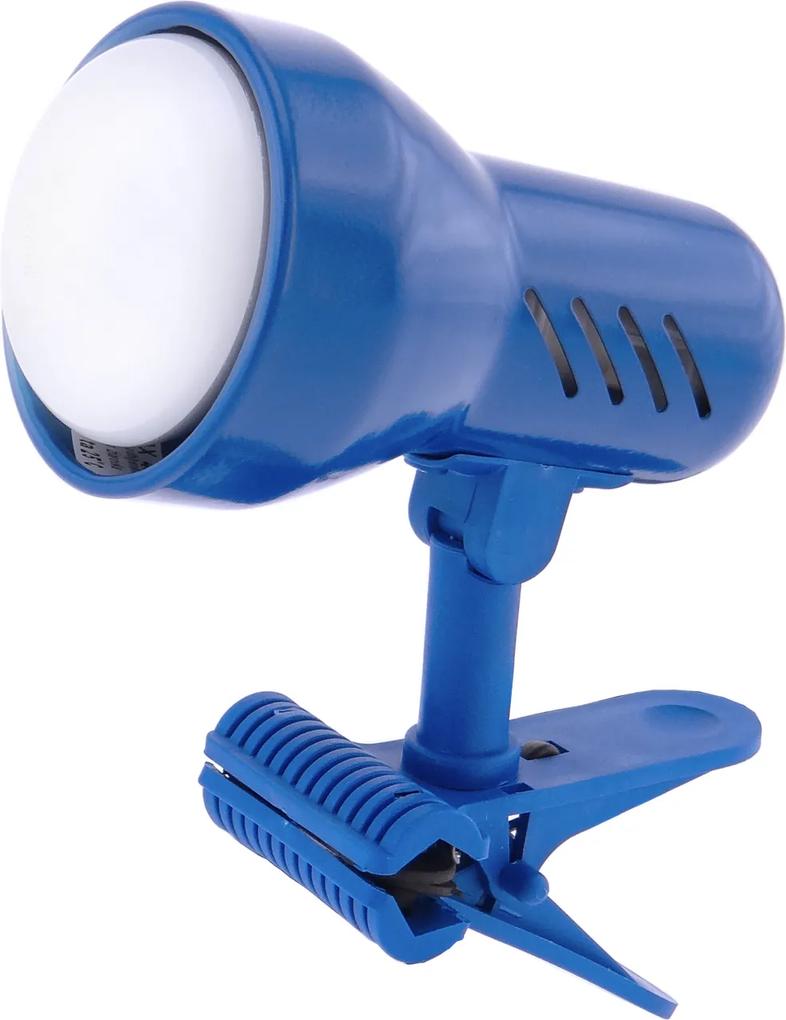 Lampička s klipem E14 malá modrá