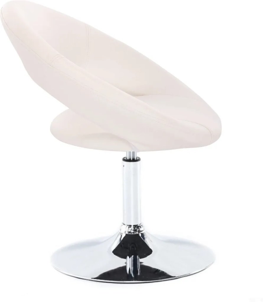 LuxuryForm Židle NAPOLI na stříbrném talíři - bílá