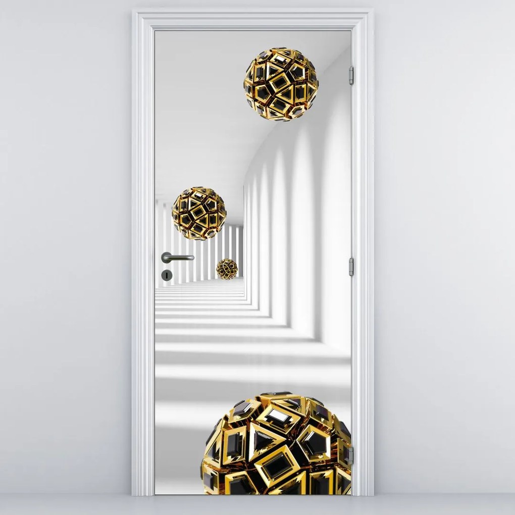 Fototapeta na dveře - Abstraktní motiv míčů (95x205cm)