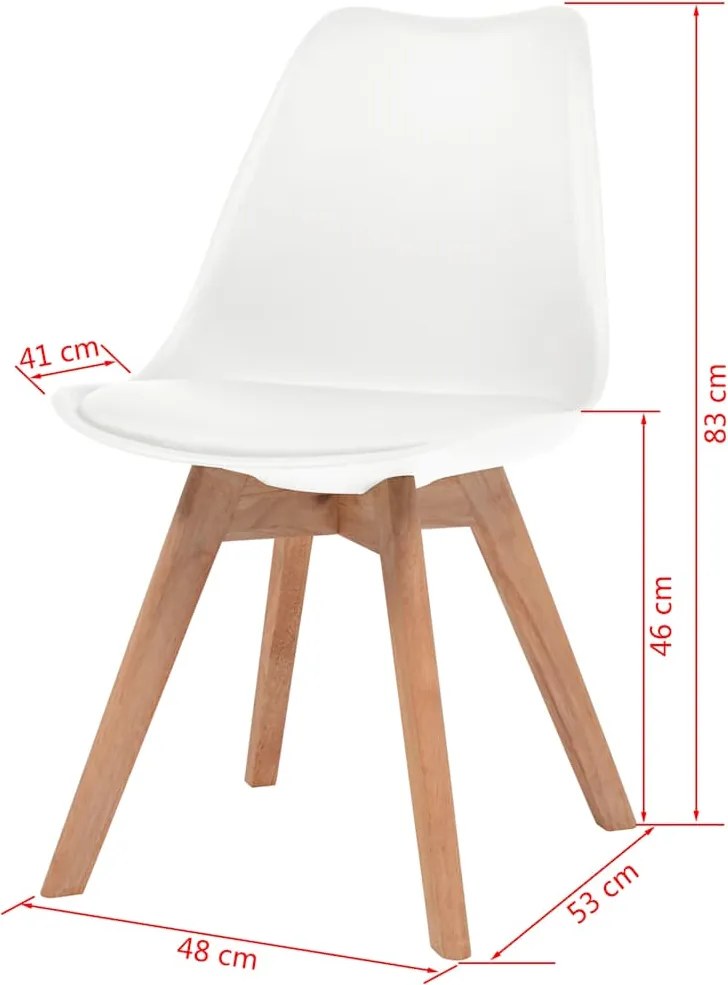 Jídelní židle 6 ks bílé plast 274850